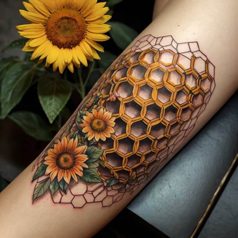 Honeycomb Tattoos: Meaning, Significance and Symbolism(112 Designs)