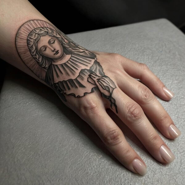 The Sacred Significance of Virgin Mary Hand Tattoos: A Blend of Faith ...